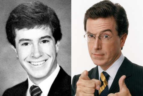 Stephen Colbert in a 1982 Senior Yearbook Photo; Stephen Colbert Now ...